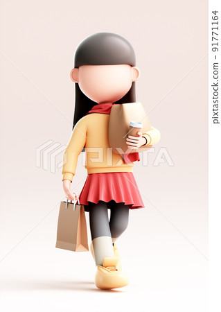 3D rendered cartoon character - Stock Illustration [91771164] - PIXTA