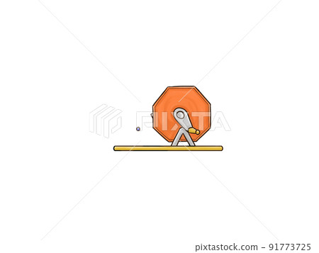 Garapon Fukubiki machine and hit ball - Stock Illustration [91773725 ...
