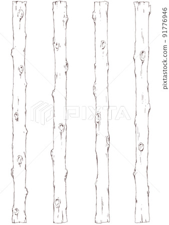 Wood material line drawing - Stock Illustration [91776946] - PIXTA