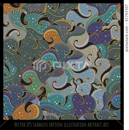Seamless pattern illustration abstract art. - Stock Illustration ...