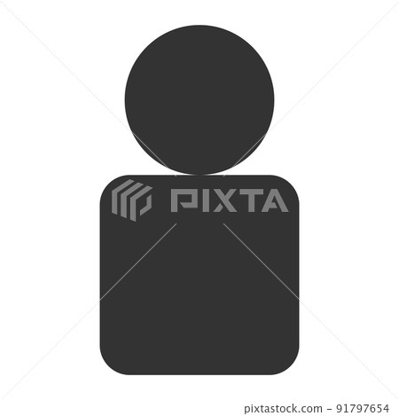 Black humanoid silhouette - Stock Illustration [91797654] - PIXTA