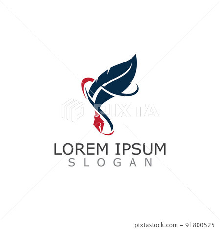 Feather smooth Notary Logo creative Logo... - Stock Illustration ...