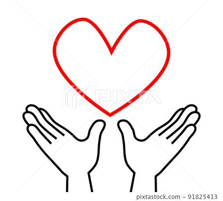 Pose with hands extended up Hand sign - Stock Illustration [91825413 ...