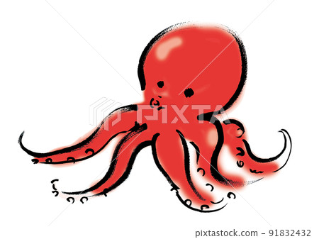 Japanese Octopus Drawing