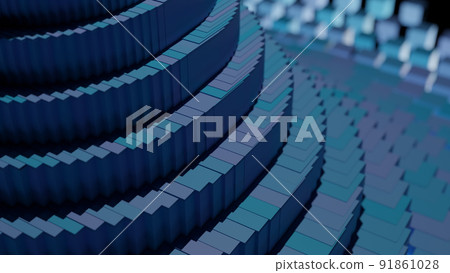 CG block spirally arranged rectangles - Stock Illustration [91861028 ...