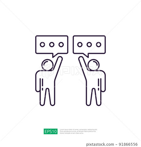 businessman talk together icon illustration - Stock Illustration ...
