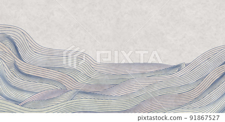 Mourning Japanese paper wave background - Stock Illustration [91867527 ...