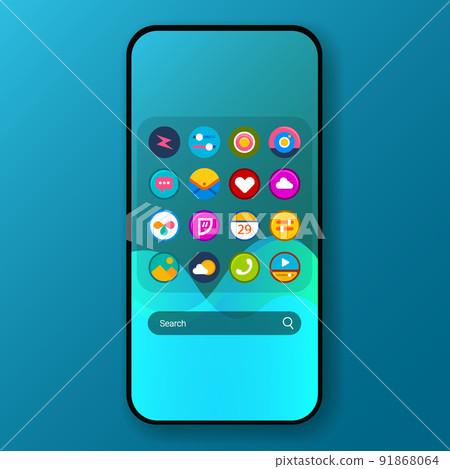 programs widget user interface home screen... - Stock Illustration ...