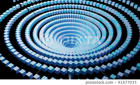 CG block spirally arranged rectangles - Stock Illustration [91877035 ...