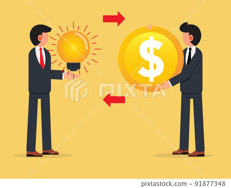 Exchange ideas for money. - Stock Illustration [91877348] - PIXTA