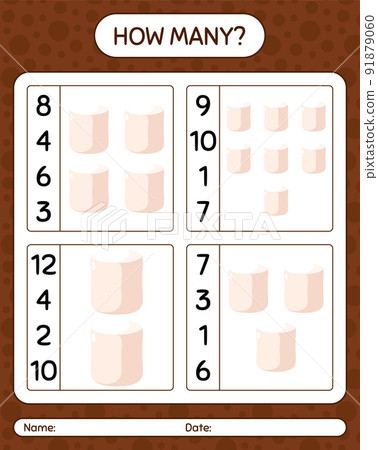 How many counting game with marshmallow.... - Stock Illustration ...