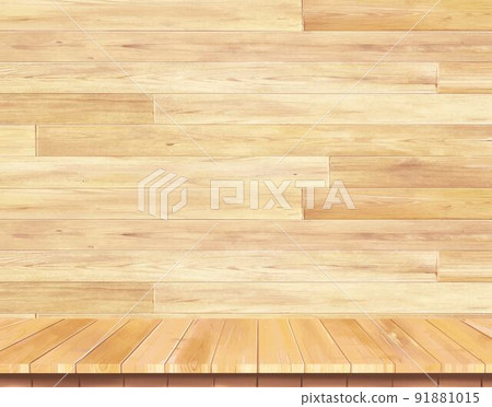 Warm color wood grain board wallpaper and... - Stock Illustration ...