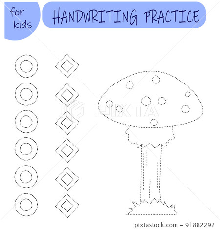 the practice of handwriting. drawing a... - Stock Illustration ...