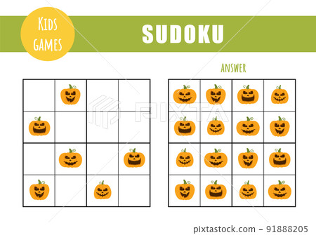 Sudoku for kids. Children activity sheet.... - Stock Illustration ...