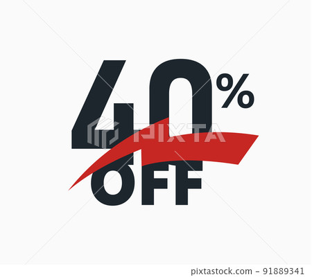 40 percent off discount banner, forty percent... - Stock Illustration ...