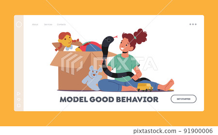 Model Good Behavior Landing Page Template....-插圖素材 [91900006] - PIXTA圖庫