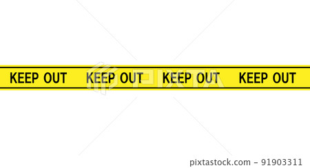 "Keep out" off-limits tape - Stock Illustration [91903311] - PIXTA