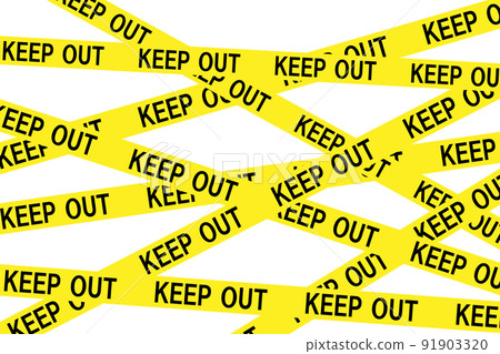 "Keep out" off-limits tape - Stock Illustration [91903320] - PIXTA