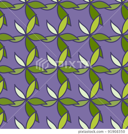 Simple foliage seamless pattern. Doodle leaves... - Stock Illustration ...