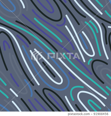Abstract linear seamless pattern. Doodle style.... - Stock Illustration ...