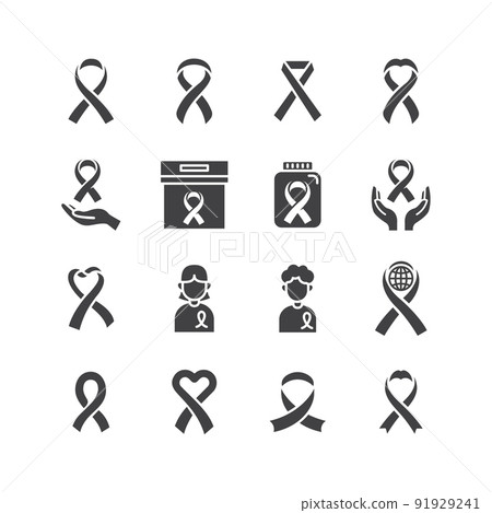 Breast Cancer Ribbon Vector Black And White