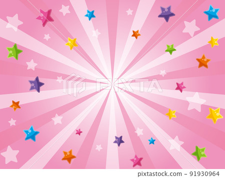 Pop pink background of popping stars - Stock Illustration [91930964 ...