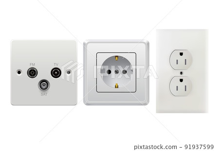 Vector sockets isolated on white background.... - Stock Illustration ...