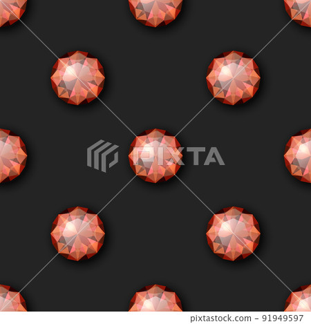 Vector Seamless Pattern with 3d Realistic Red... - Stock Illustration ...