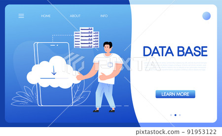 Data base people in cartoon style. Infographic... - Stock Illustration ...