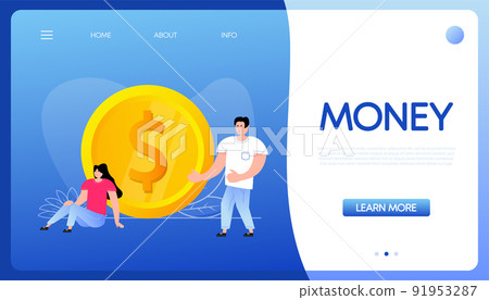 Flat money people. Cartoon graphic vector... - Stock Illustration ...