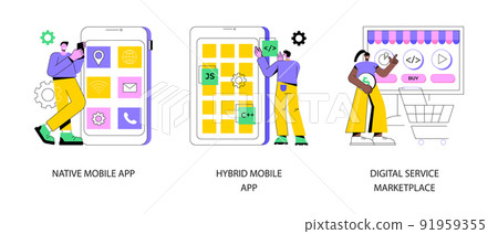 Software application abstract concept vector... - Stock Illustration ...