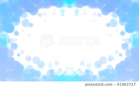 Round paint splatter frame (blue) - Stock Illustration [91963727] - PIXTA