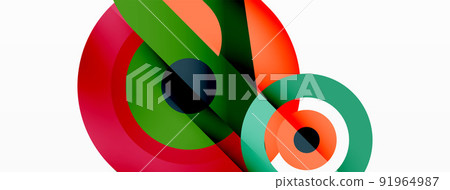 Abstract round shapes background. Minimalist... - Stock Illustration ...