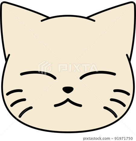 Illustration of cat face mark - Stock Illustration [91971750] - PIXTA