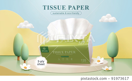 Tissue paper banner ad - Stock Illustration [91973617] - PIXTA