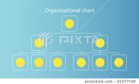 Organizational chart, concept about career, the... - Stock Illustration ...