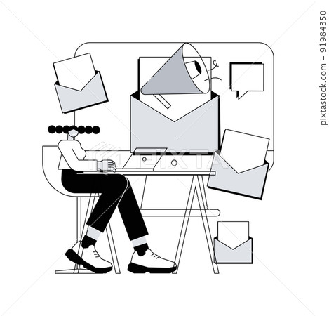 Newsletter abstract concept vector... - Stock Illustration [91984350 ...
