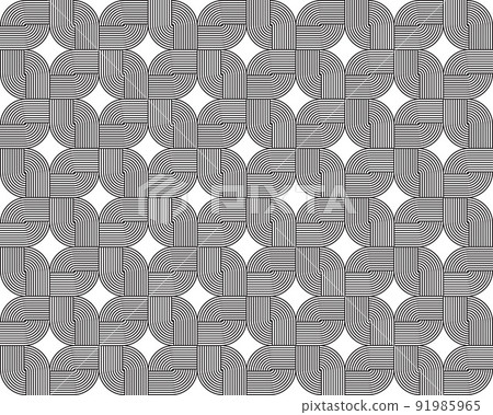 Black seamless pattern with abstract composition - Stock Illustration ...