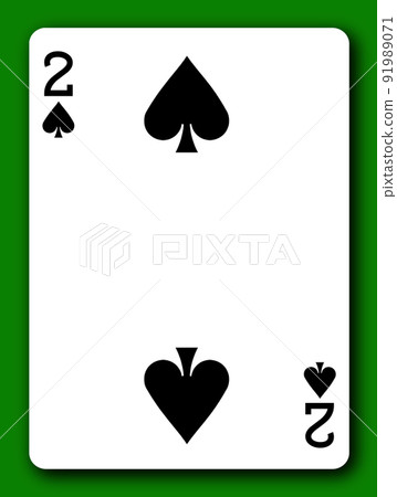 2 Two Deuce of Spades playing cardwith clipping... - Stock Illustration ...