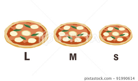Isometric diagram for each pizza size - Stock Illustration [91990614 ...