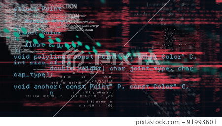 Image of data processing over black background - Stock Illustration ...