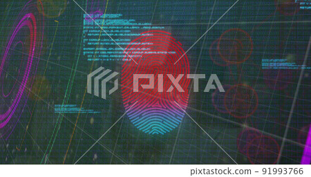 Image of data processing over blue background - Stock Illustration ...