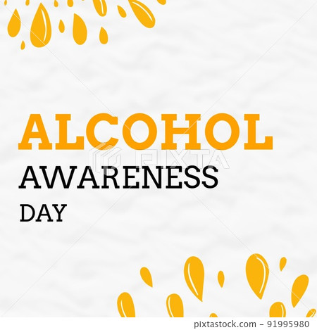 Composition of alcohol awareness day text on... - Stock Illustration ...