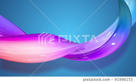 3d render. Twisted ribbon of gradient red blue... - Stock Illustration ...