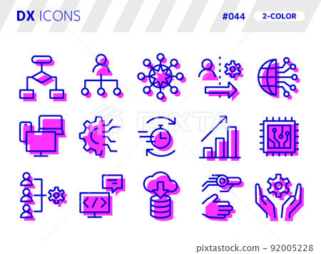 DX related 2-color style icon set_044 - Stock Illustration [92005228 ...