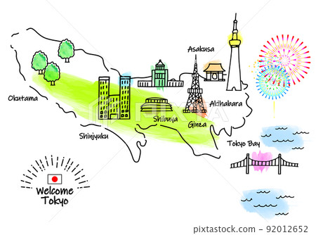 Hand-painted simple line drawing illustration... - Stock Illustration ...