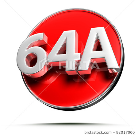 64A red circle. - Stock Illustration [92017000] - PIXTA