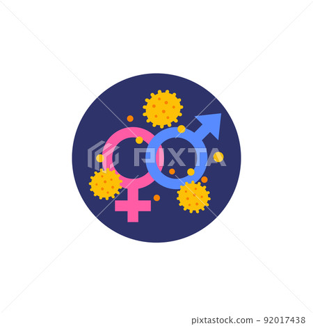 Sexual transmitted disease, STD vector icon - Stock Illustration ...