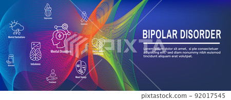 Bipolar Disorder or Depression BP Icon Set &... - Stock Illustration ...