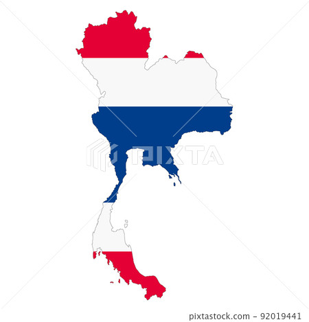Thailand map on white background with clipping... - Stock Illustration ...